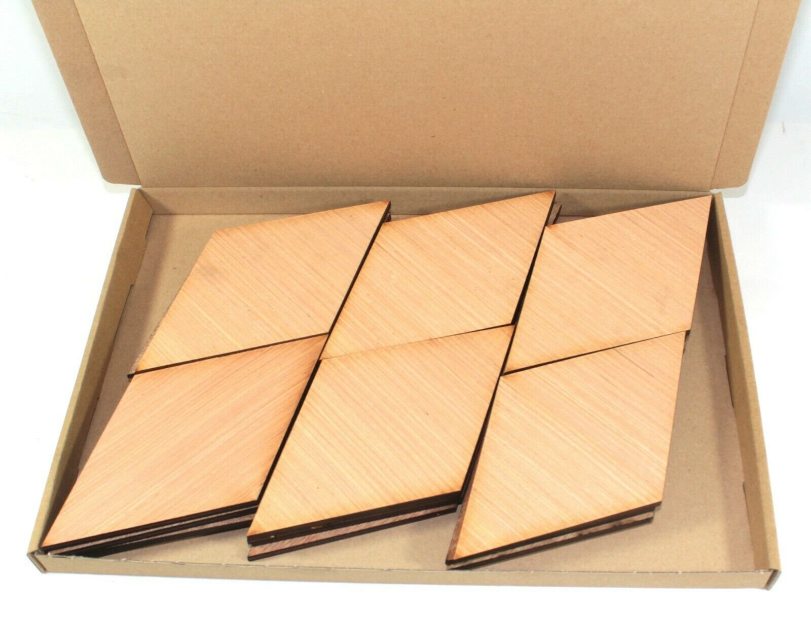 Diamond shapes laser cut plywood 170mm x 100mm x 5mm craft making x 24 ...