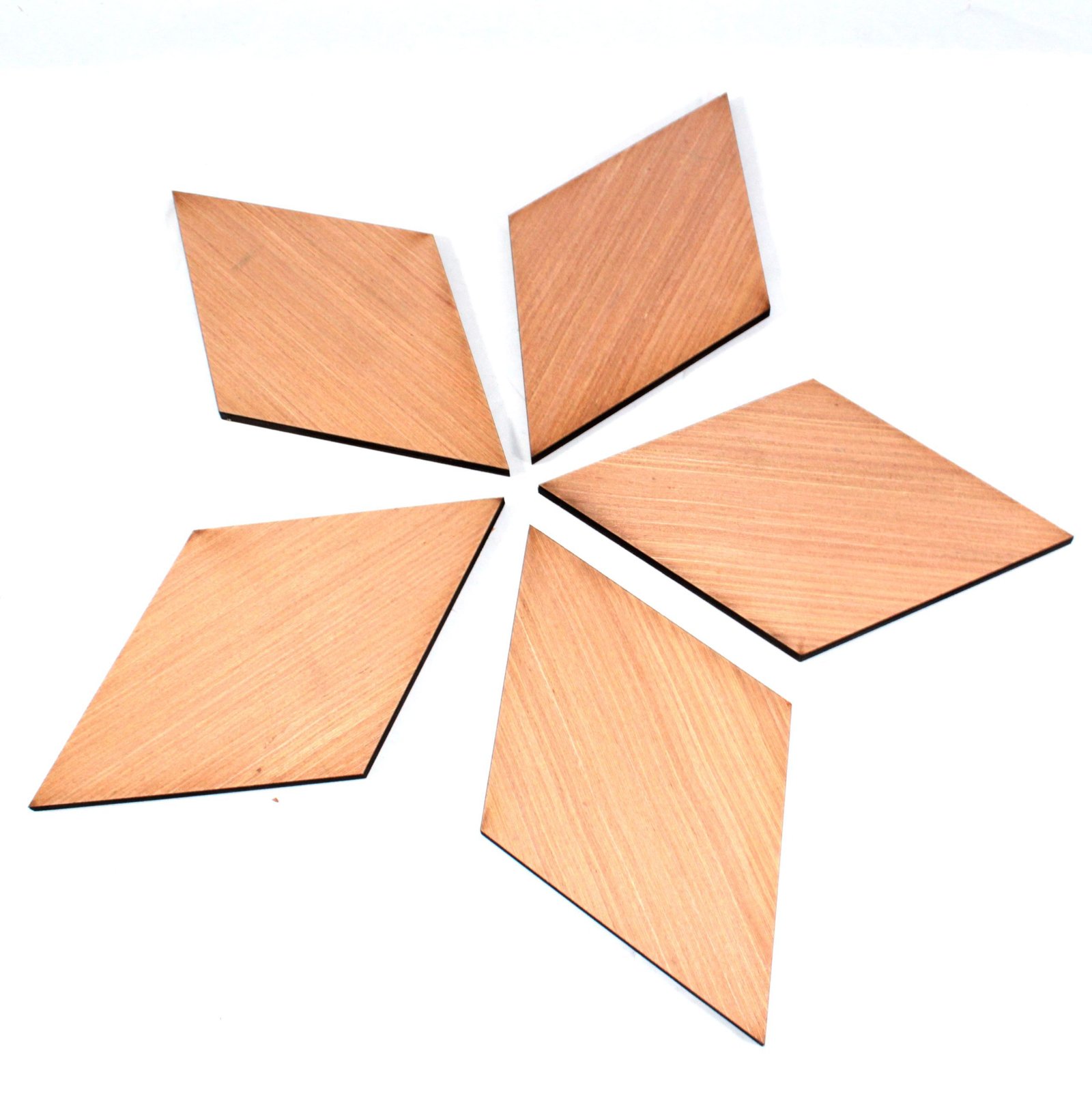 Diamond shapes laser cut plywood 85mm x 50mm x 5mm craft making x 10 ...