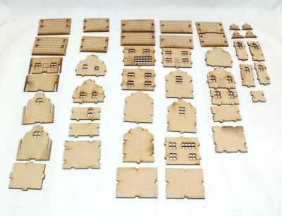 OO Gauge Model Railway MDF Laser Cut 00 Village 5 x buildings house ...