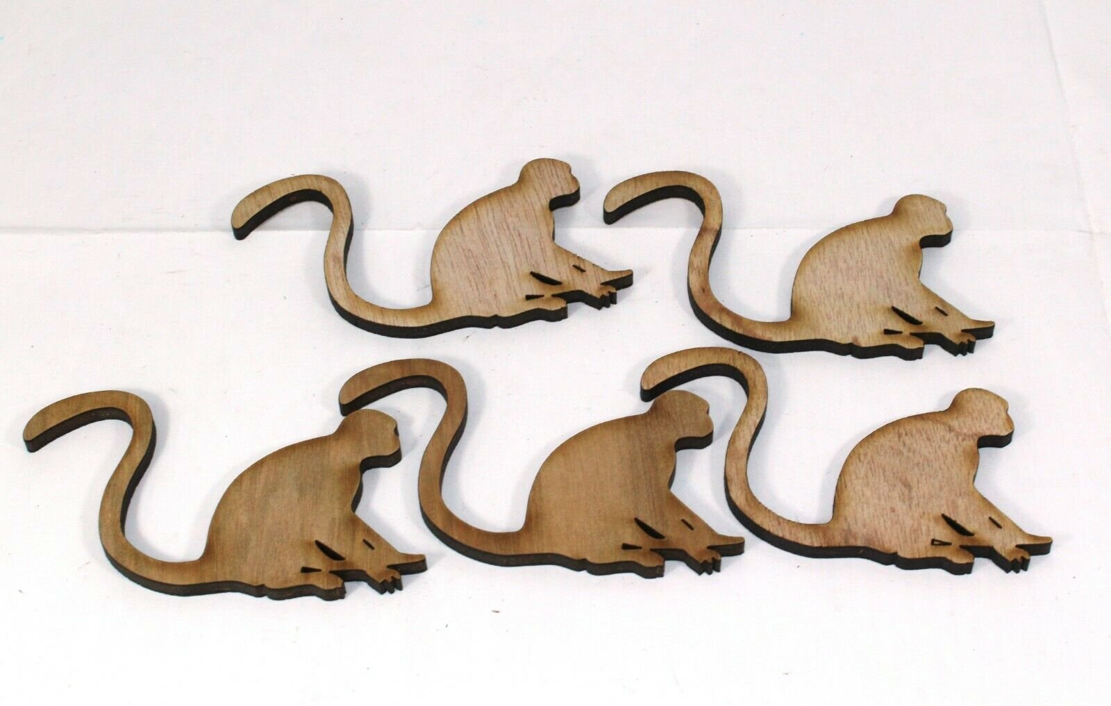 Laser cut plywood Monkey shapes 100mm made from 5mm plywood - Bee Beautiful