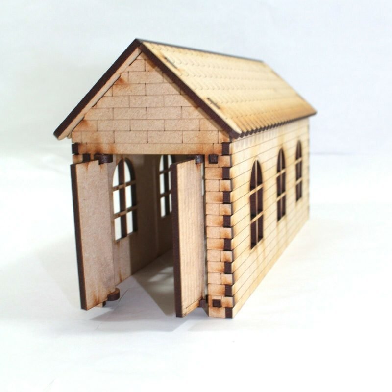 Single Track Engine shed OO Gauge Model Railway MDF Laser Cut 00 1:76 ...